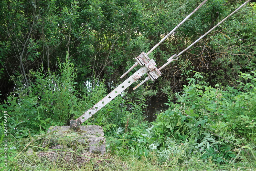 Stock-Foto „Fastenings of steel brackets for the supports of the ...