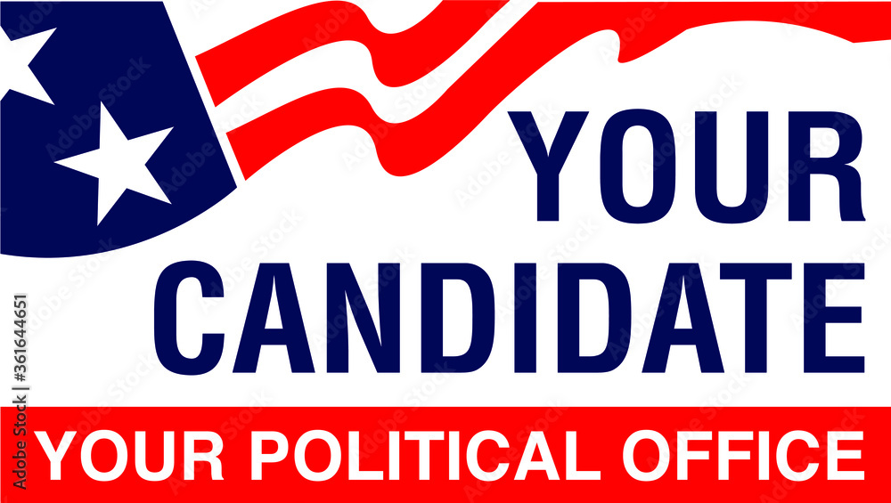 Political campaign lawn sign template for elections politicians ...