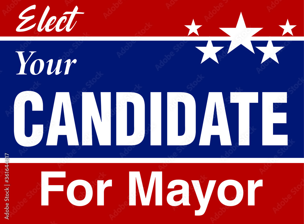 Political campaign lawn sign template for elections politicians ...