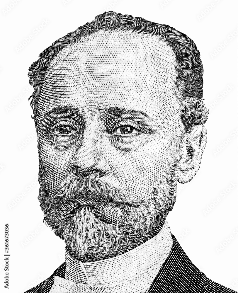 Argentine president Miguel Juarez Celman. Portrait from Argentine ...