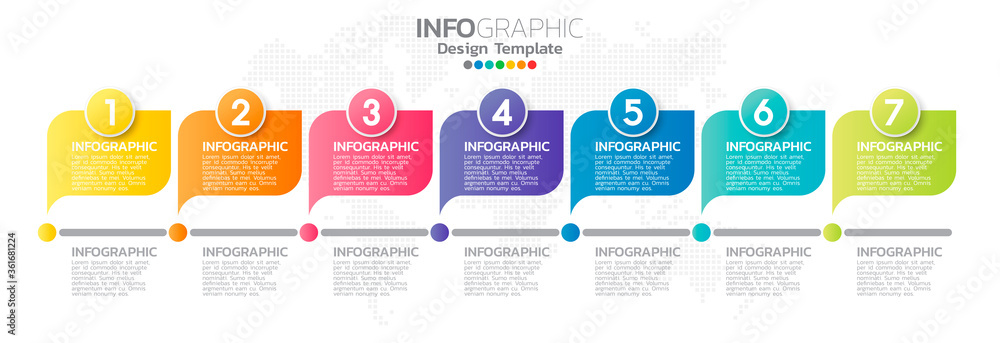 Infographic elements for content, diagram, flowchart, steps, parts ...