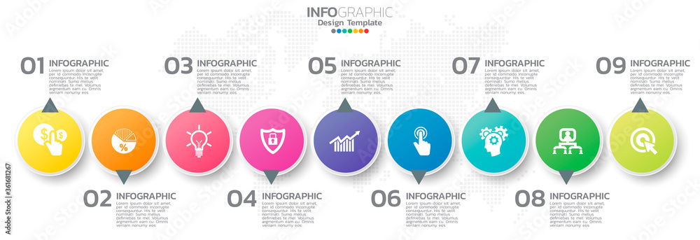 Infographic elements for content, diagram, flowchart, steps, parts ...