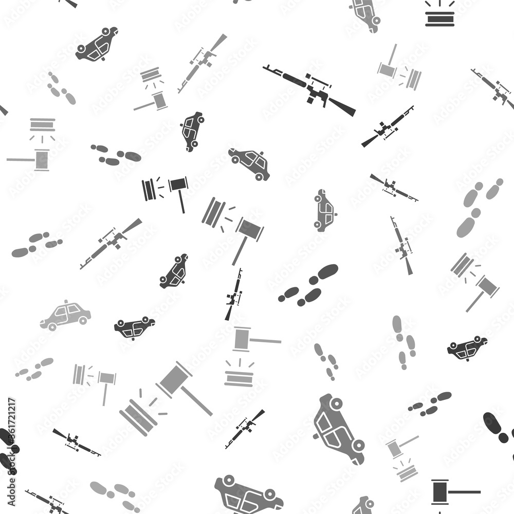 Set Sniper rifle with scope, Police car and flasher, Footsteps and ...