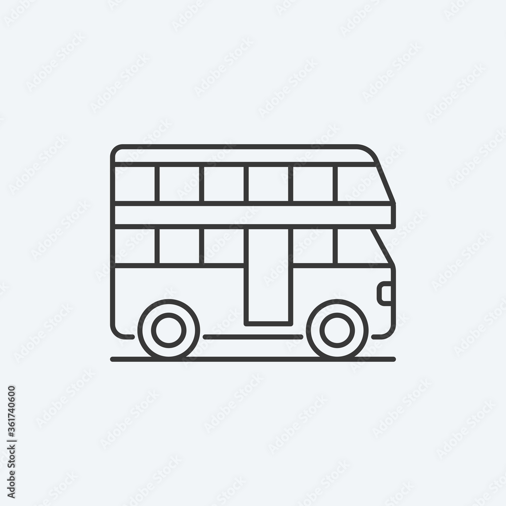 Vetor Double decker bus icon. Bus symbol modern, simple, vector, icon ...