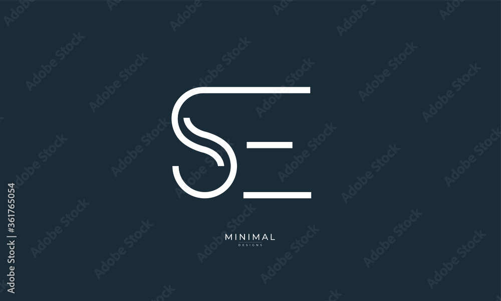 Alphabet letter icon logo SE Stock Vector | Adobe Stock