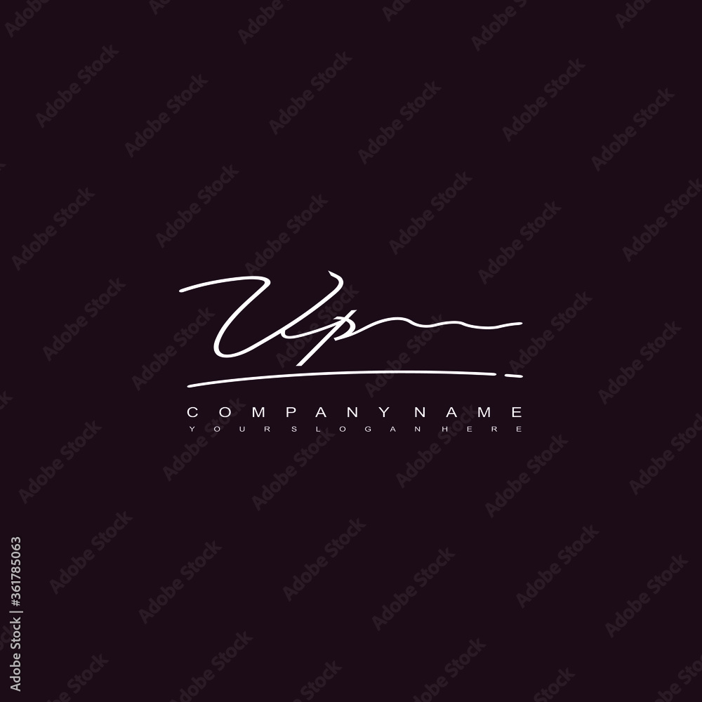 VP initials signature logo. Handwriting logo vector templates. Hand ...