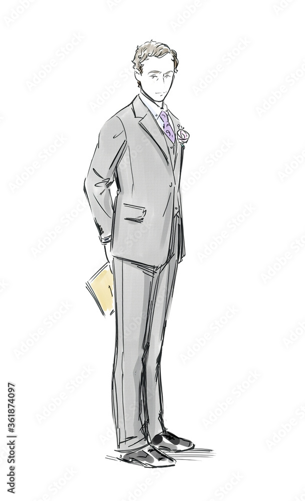 Drawing Of A Guy In A Suit