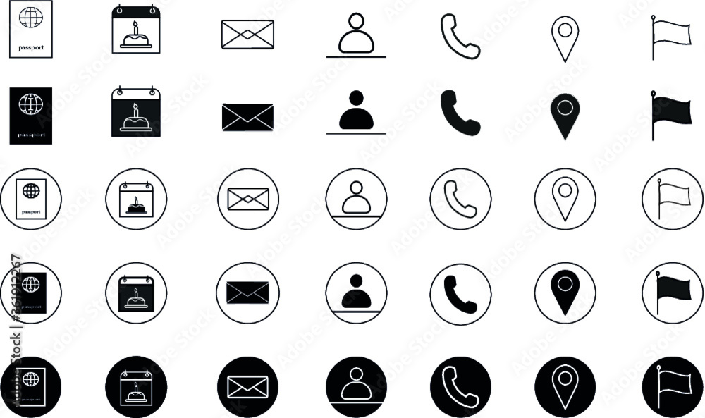 Professional CV resume icons template Stock Vector | Adobe Stock