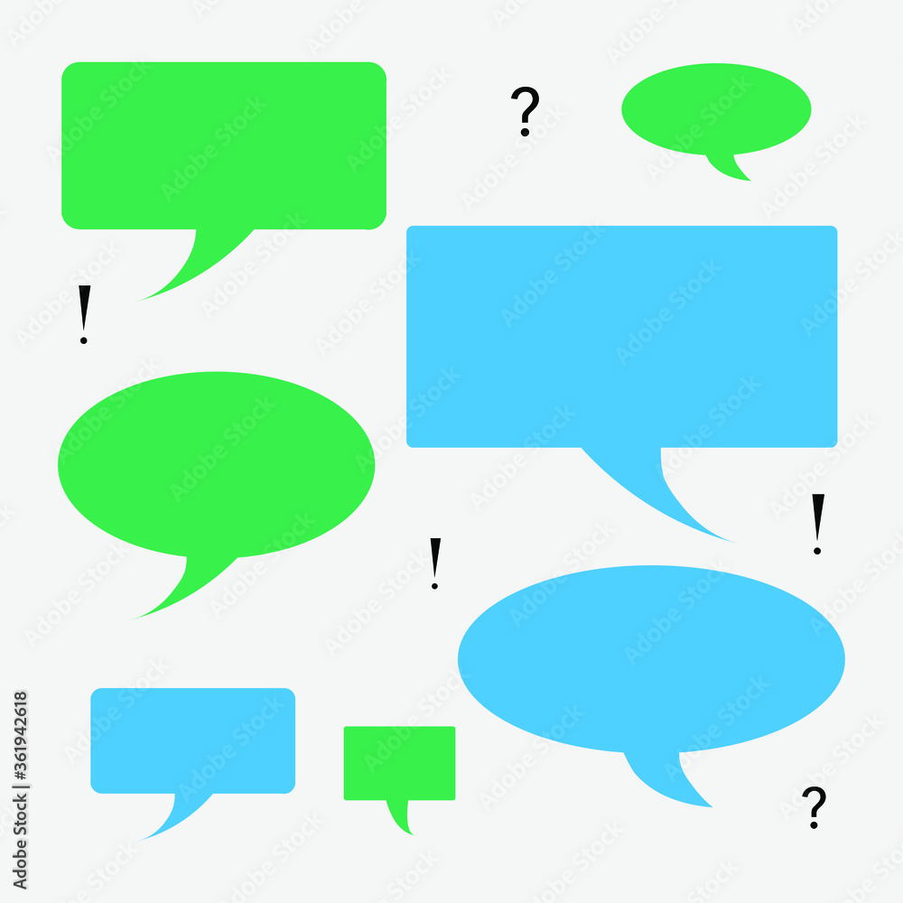 Message box Template. Place your own text in the message boxes. Vector ...