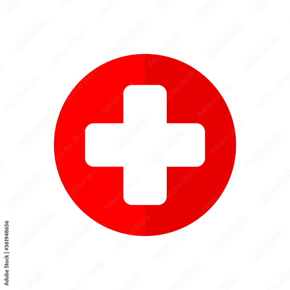 Cross red healthcare illustration, medical symbol, hospital crossed ...