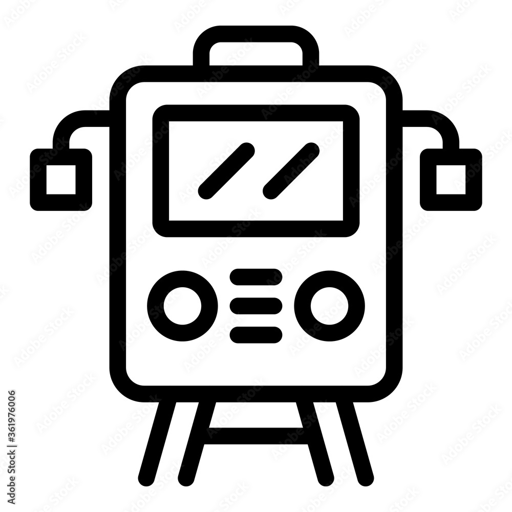 Tourism train travel icon. Outline tourism train travel vector icon for ...