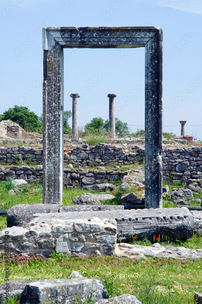 filippoi, kavala, gate, greece, ancient, temple, architecture, greek ...