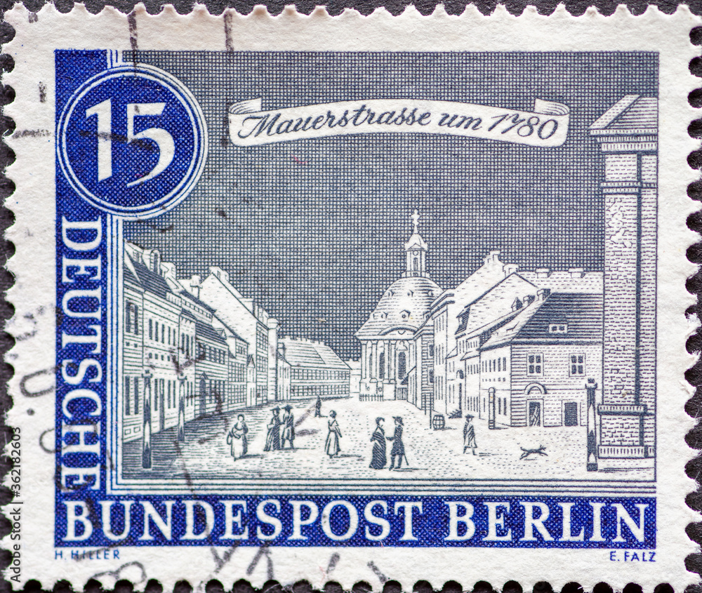 GERMANY, Berlin - CIRCA 1963: This postage stamp from Germany, Berlin ...
