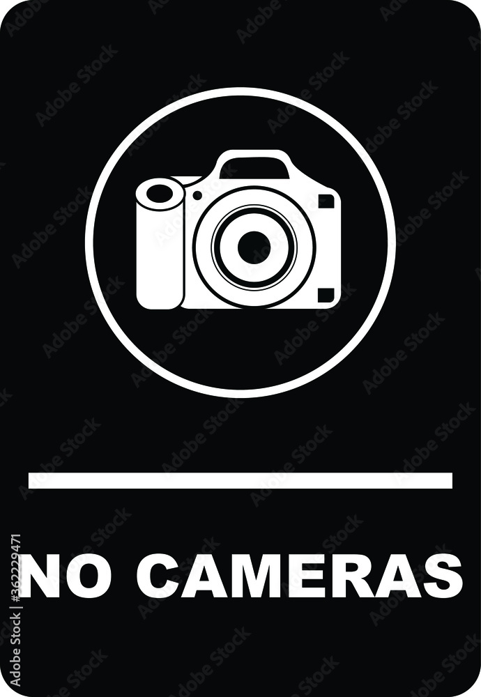 NO CAMERAS NO PHOTOS VIDEOS ALLOWED BANNED PROHIBITED NOTICE WARNING ...