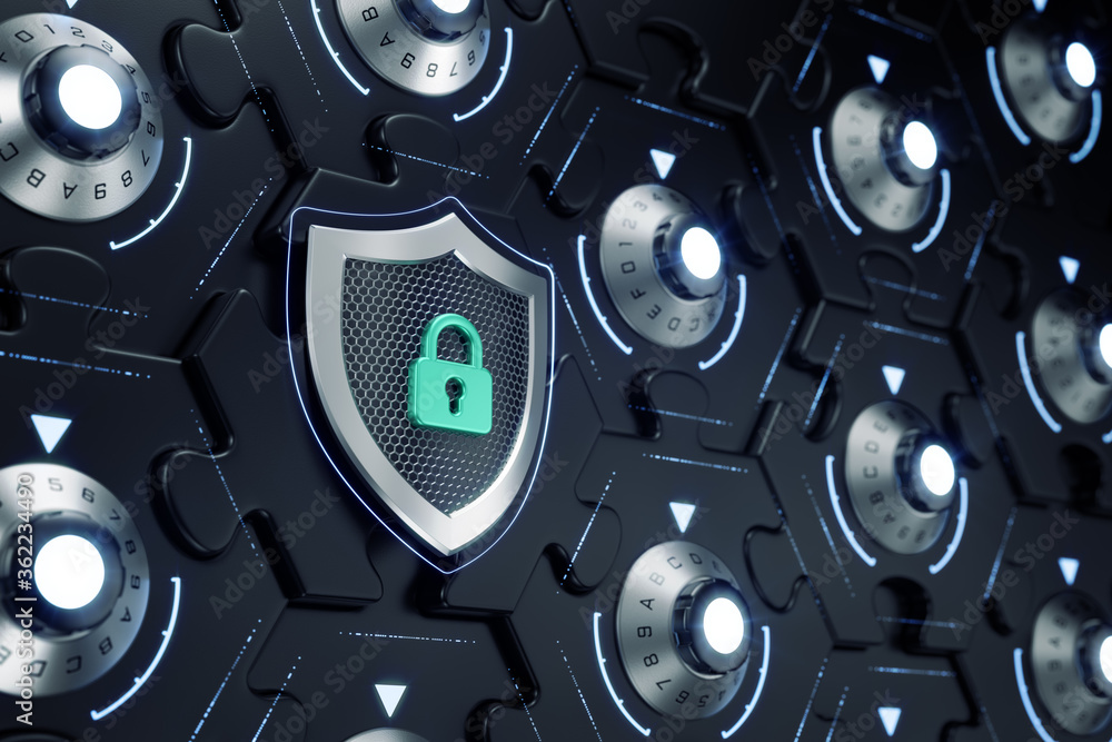 Cybersecurity Of Cryptographic Blockchain. Combination locks inbuilt to ...