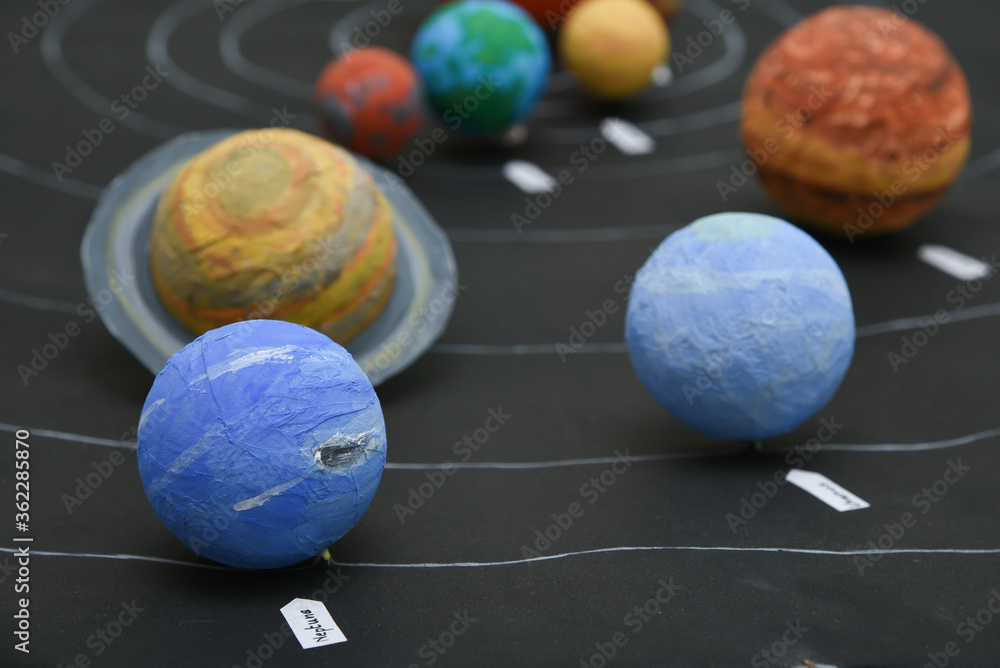 Kids presenting their science home project at school - chart showing ...