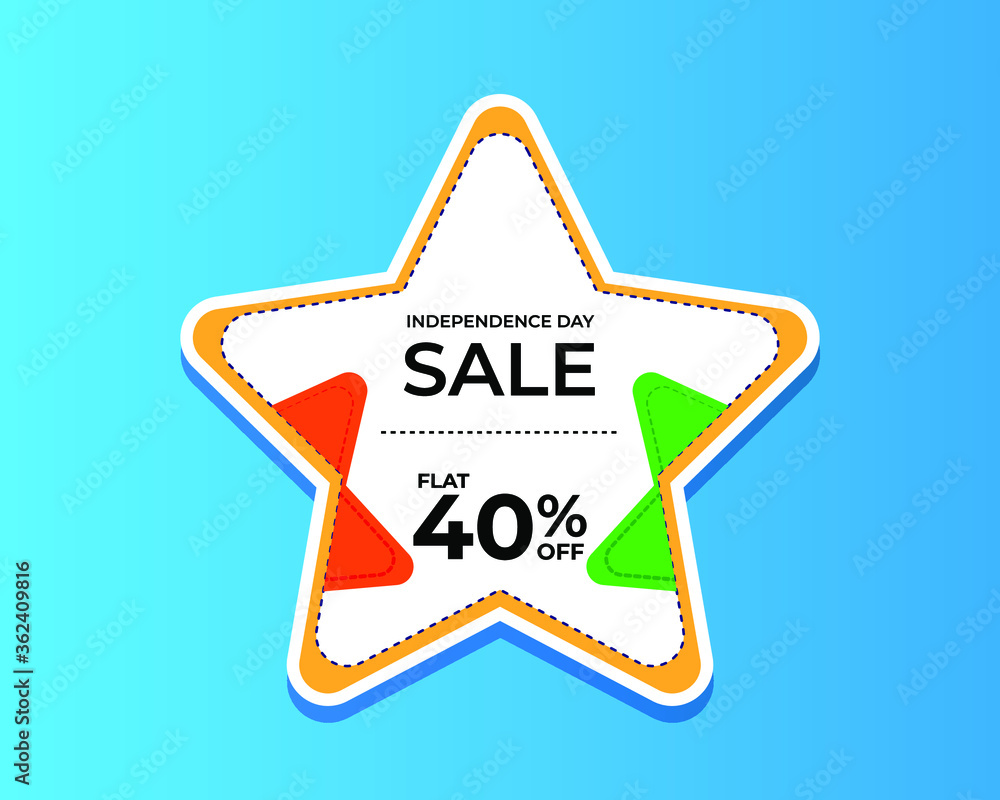 VECTOR ILLUSTRATION FOR 15 AUGUST OFFER LABEL-INDIAN INDEPENDENCE DAY ...