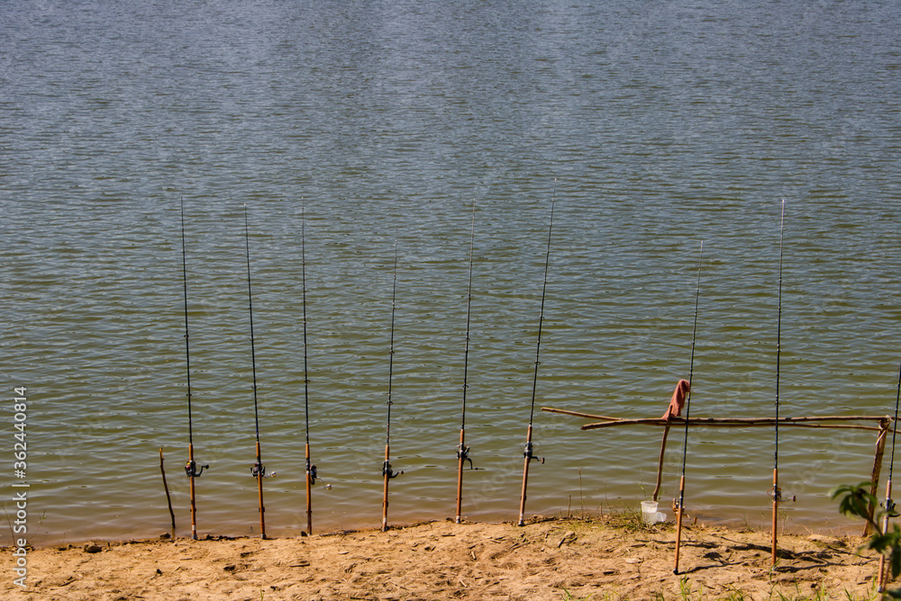 This unique photo shows one of Thailand's beautiful natural lakes where ...