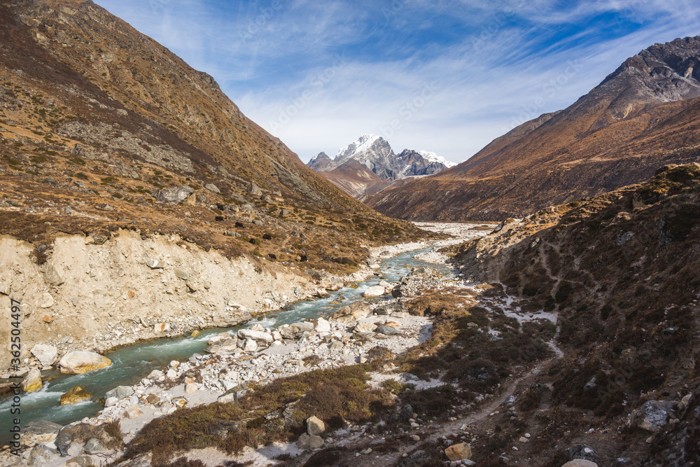 Bhote river valley. Nepal, Himalayan mountains Stock Photo | Adobe Stock