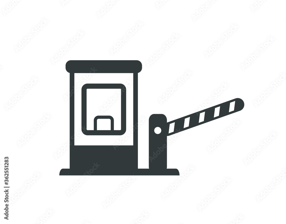 Police check post icon. Police checkpoint vector illustration. Stock ...
