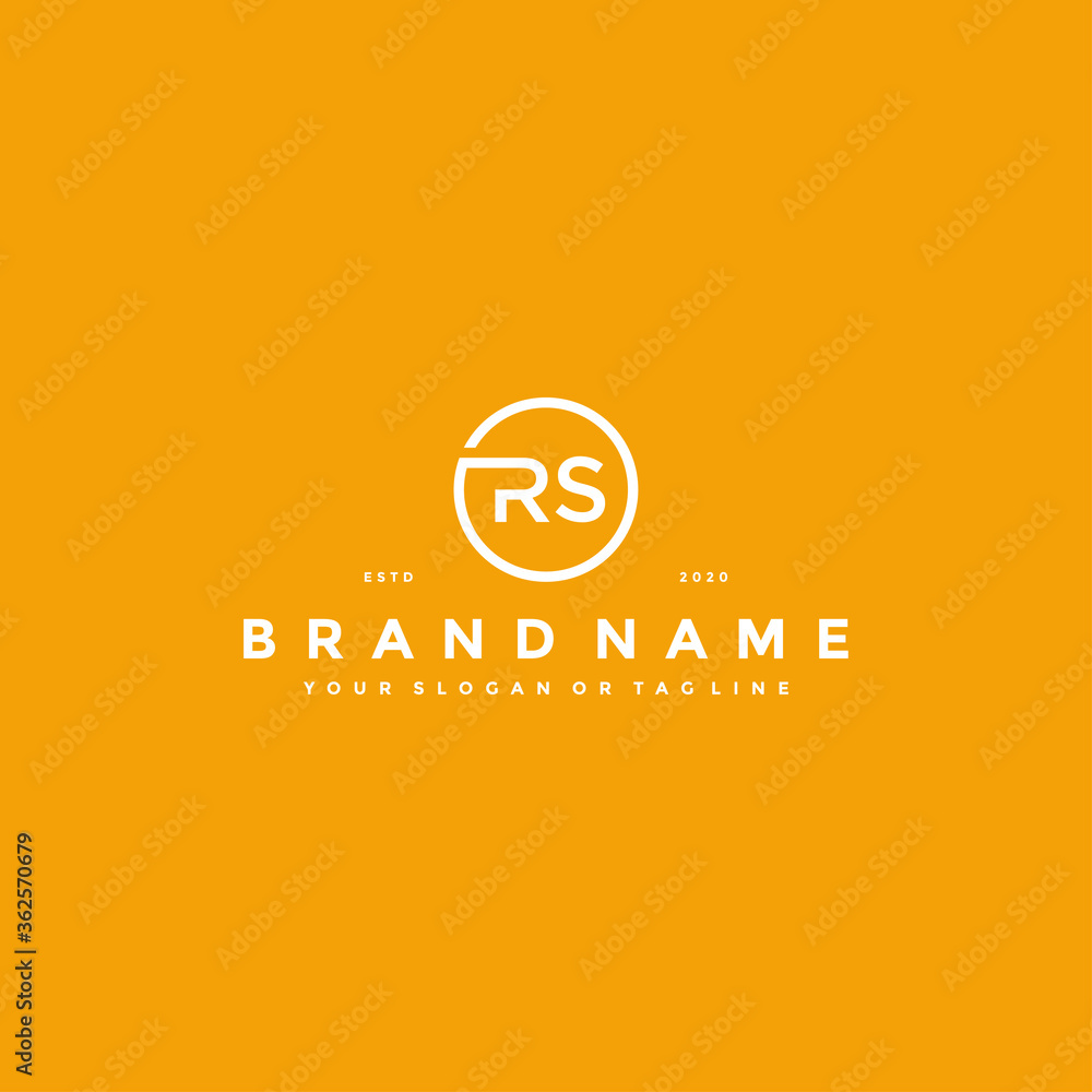 letter RS logo design vector Stock Vector | Adobe Stock