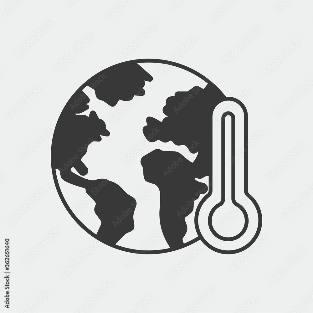 Global warming icon. Ecology symbol modern, simple, vector, icon for ...