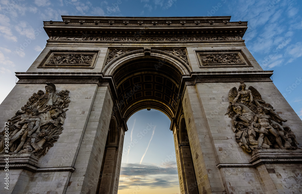 The Arc de Triomphe de l'Étoile ("Triumphal Arch of the Star") is one ...