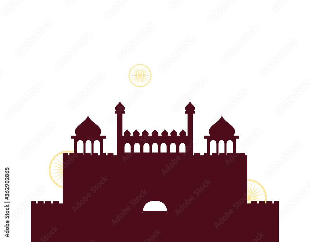 silhouettes famous monuments of india Stock Vector | Adobe Stock