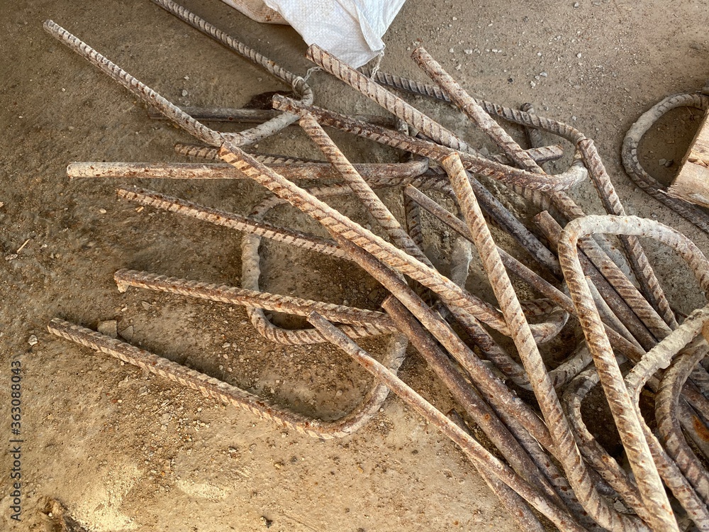 pile of U-shape reinforcing bar Stock Photo | Adobe Stock
