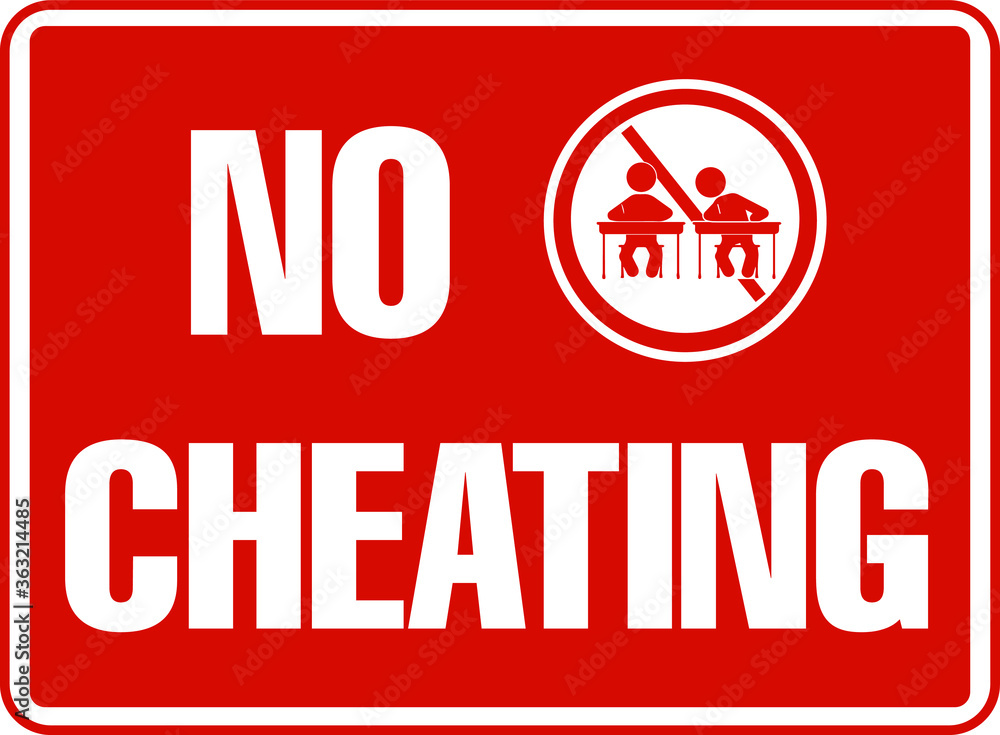 NO CHEATING ZONE DO NOT CHEAT IN THE EXAM HALL DEGREE AT RISK ALLOWED ...