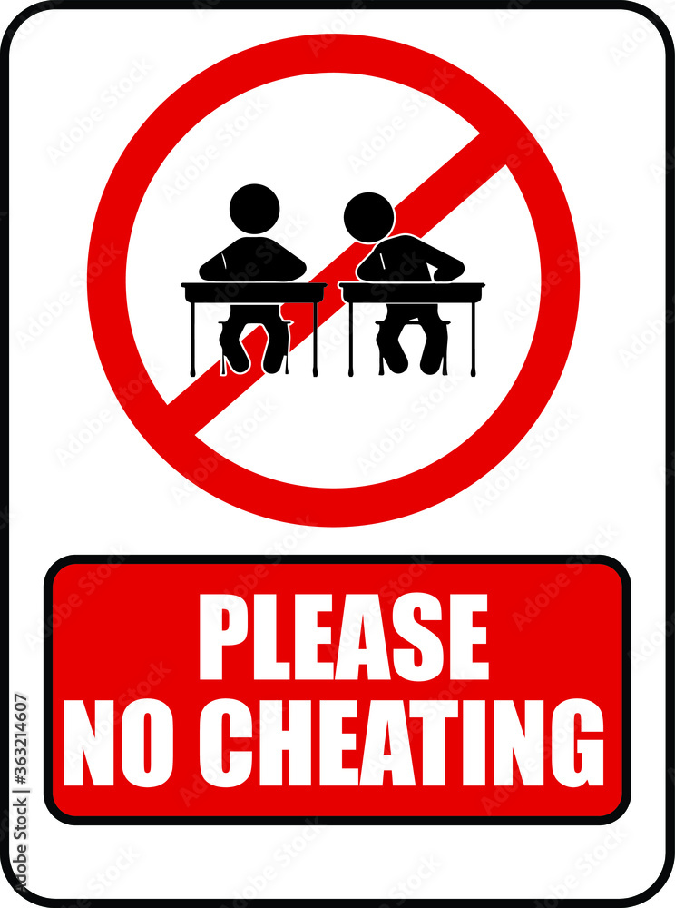 NO CHEATING ZONE DO NOT CHEAT IN THE EXAM HALL DEGREE AT RISK ALLOWED ...