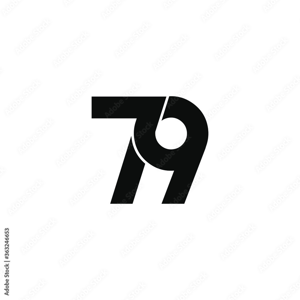 79 letter original monogram logo design Stock Vector | Adobe Stock