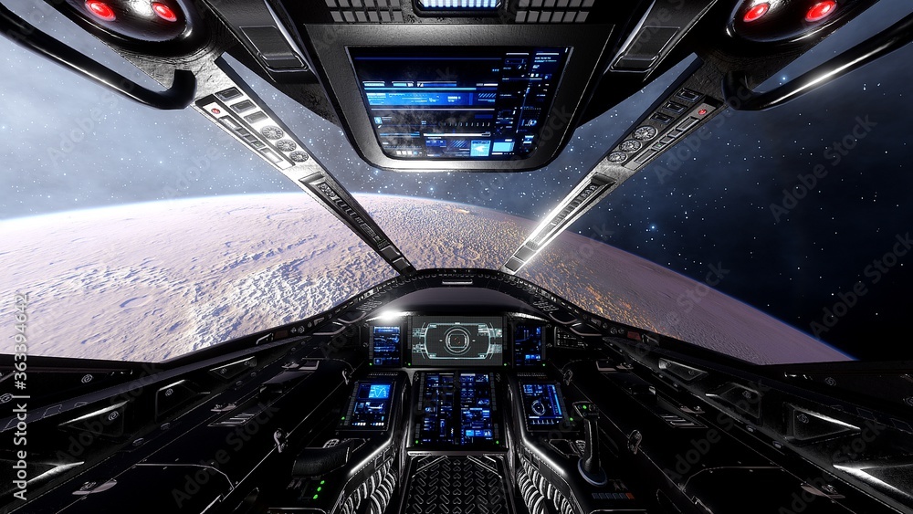 view from the cockpit of a spaceship, cockpit spaceship background ...