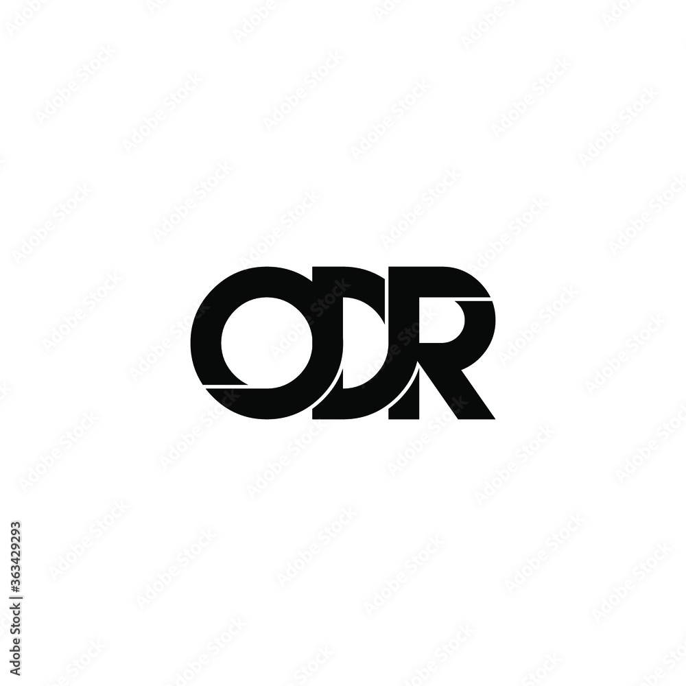 odr letter original monogram logo design Stock Vector | Adobe Stock