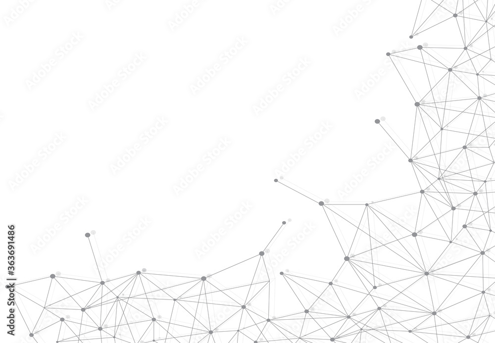 Network connect background, abstract vector. Digital network background with dots and lines for ...