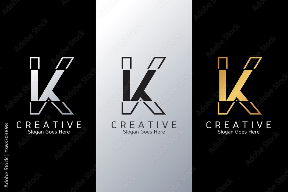 Modern Clean Logo Letter K Vector Design for Brand Identity Stock ...