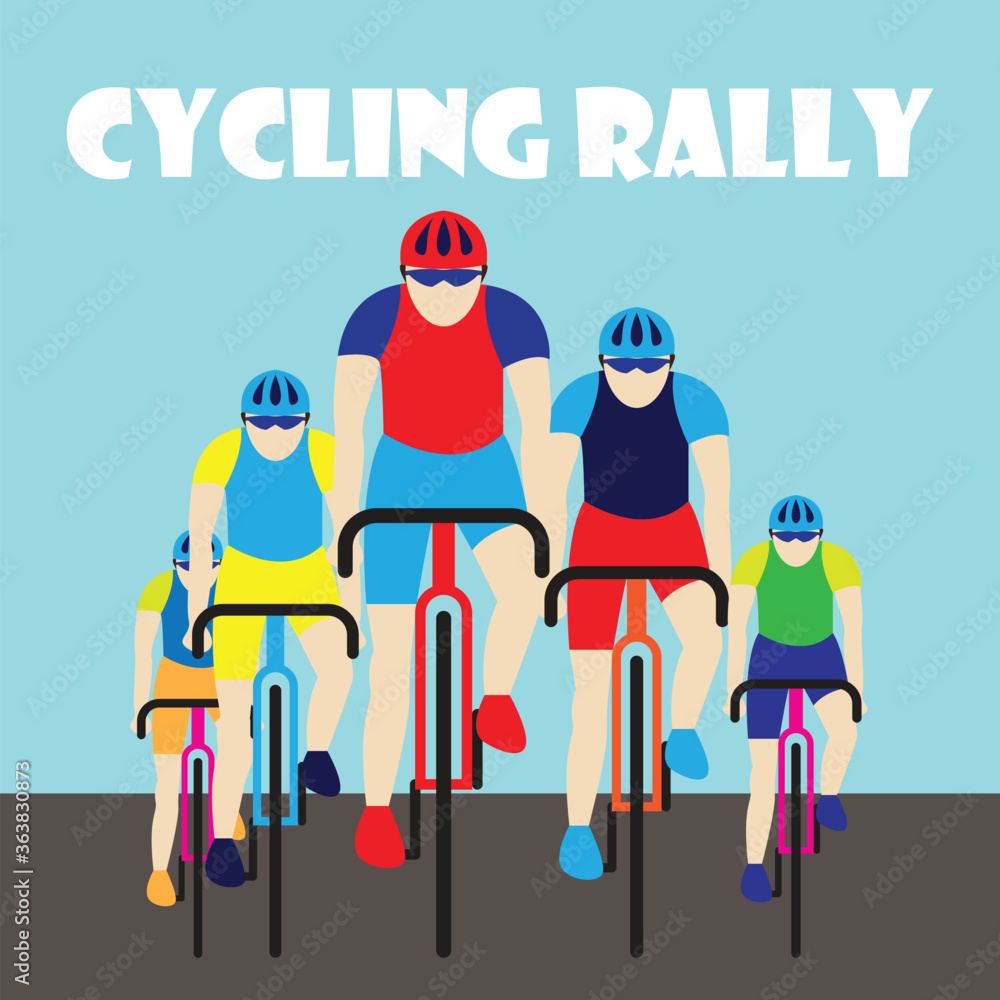 bike rally event for professional cyclist race poster . vector ...