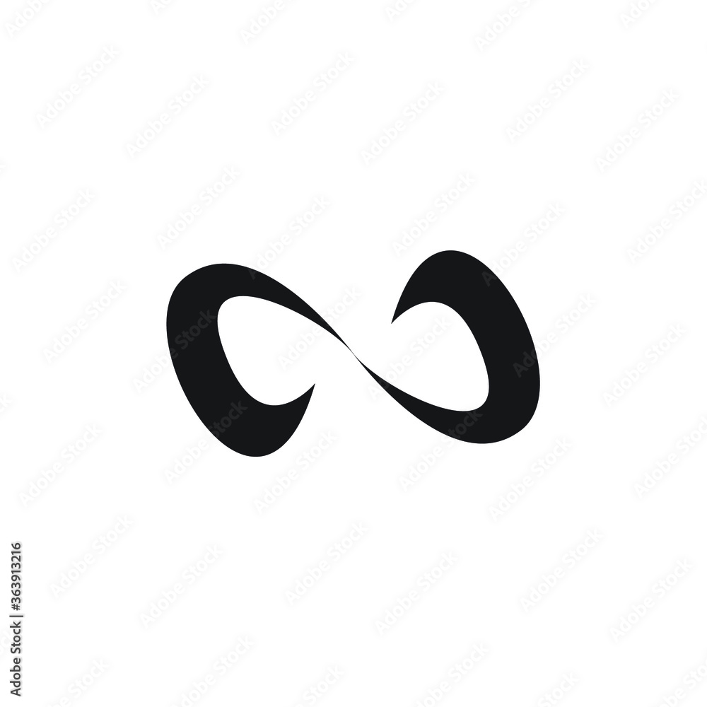 Simple infinity symbol design. Vector illustration Stock Vector | Adobe ...