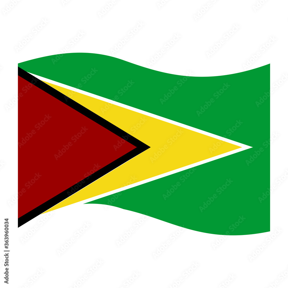 guyana national flags set flags of countries in america continent icon vector symbol of country ...