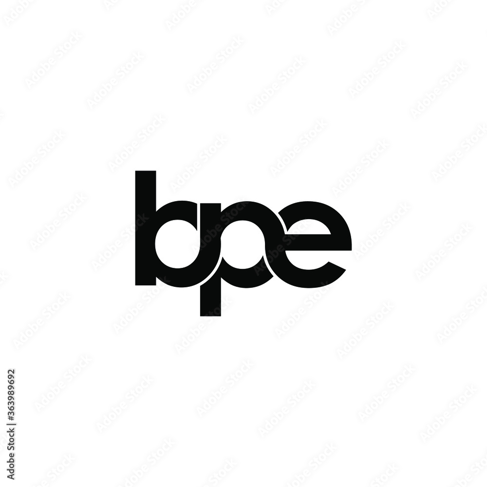 bpe letter original monogram logo design Stock Vector | Adobe Stock