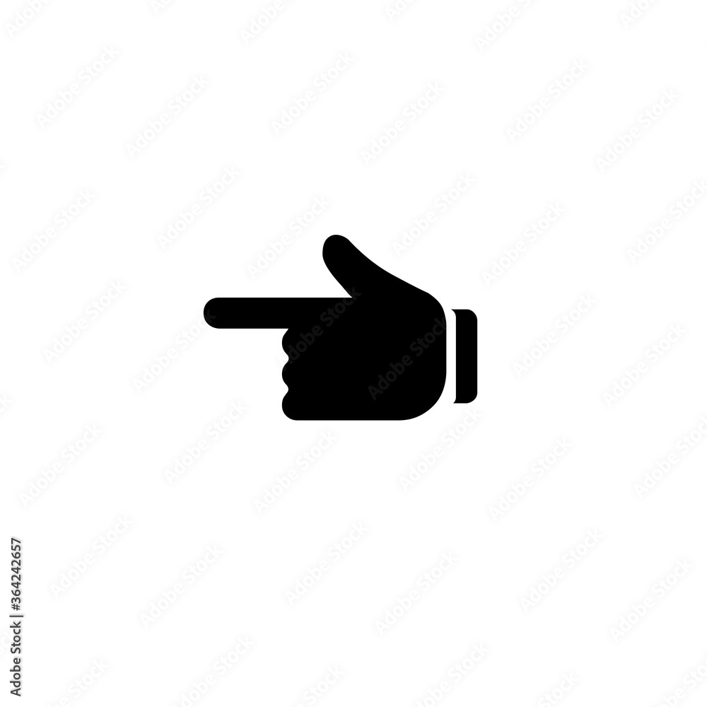 Vektor Stok Backhand Index Pointing Left. Left direction hand emoji ...