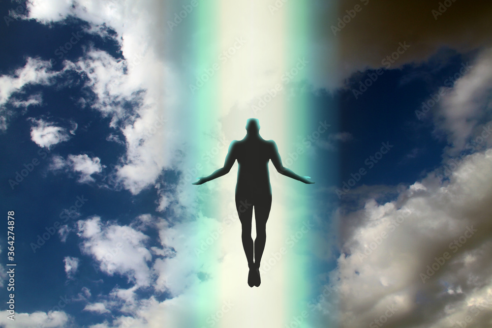 Illustration Stock The dark silhouette of the soul of a deceased person ...