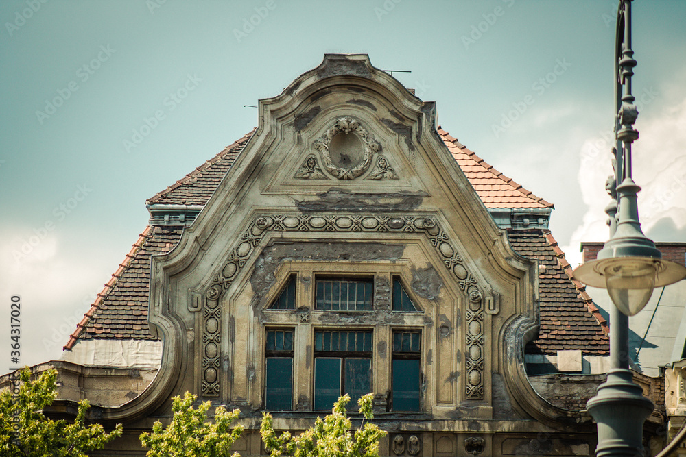 View of the gothic architecture of historical building in the downtown ...