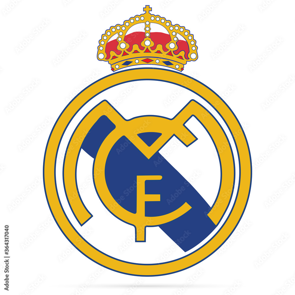 Real madrid football club logo vector template. Real Madrid. Emblem of ...