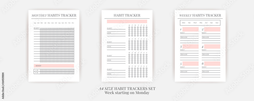 Planner sheet vector. Printable vertical notebook page Stock Vector ...