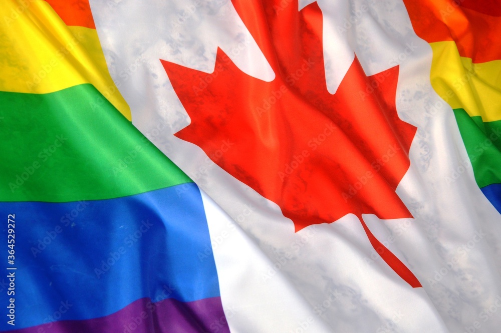 LGBT Canada flag. Rainbow flag. Symbol of pride and tolerance Stock ...