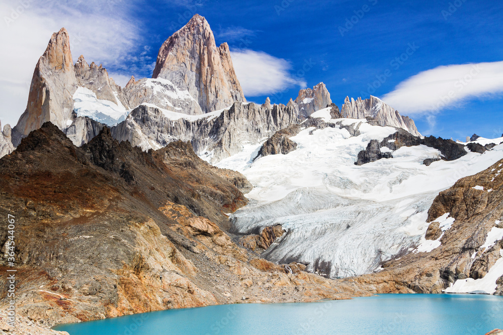 Fitz Roy peak, Los Glaciares National Park, El Chalten, Patagonia ...