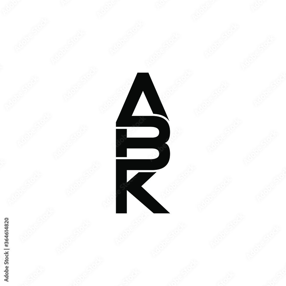 abk letter original monogram logo design Stock Vector | Adobe Stock