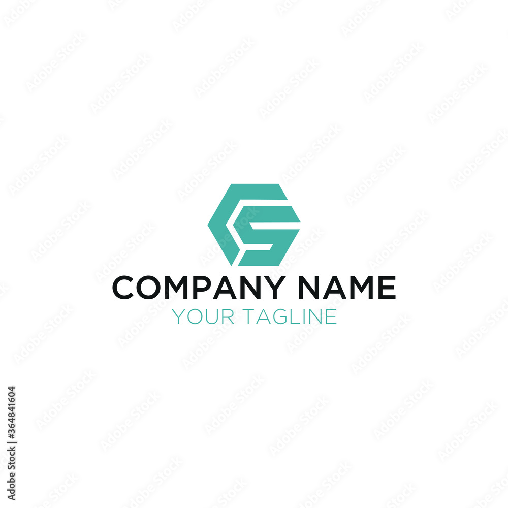 hexagon letter CS logo Stock Vector | Adobe Stock