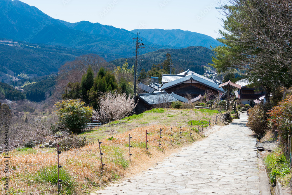 Magome-juku in Nakatsugawa, Gifu, Japan. Magome-juku was a historic ...